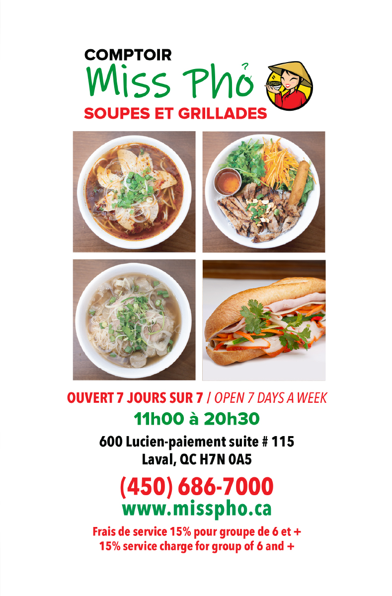Restaurant Miss Laval Menu | Miss Laval Menu – RDPI